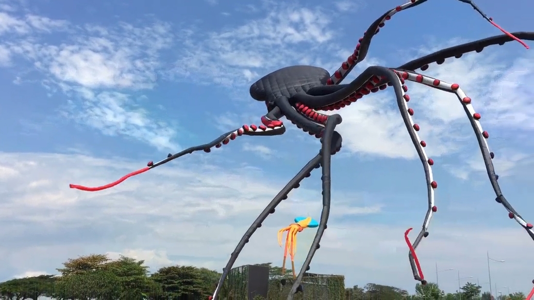 Eng of fascinerend? Gigantische vlieger in vorm van octopus gaat viraal ...